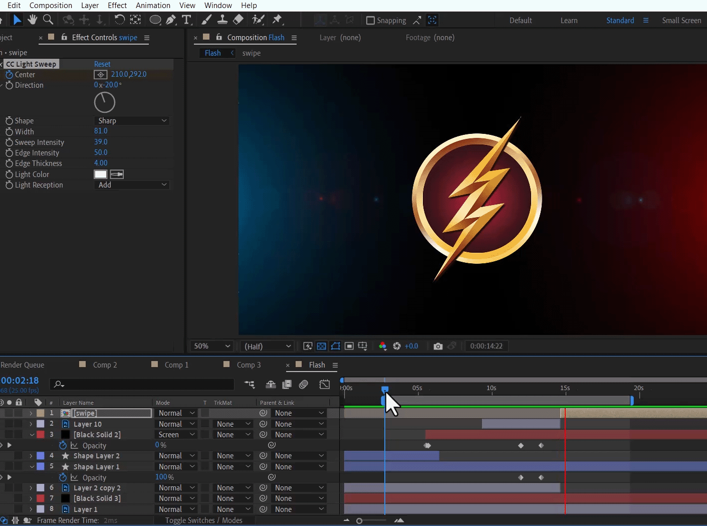 How to create the Movie Flash Title animation - CTSchool